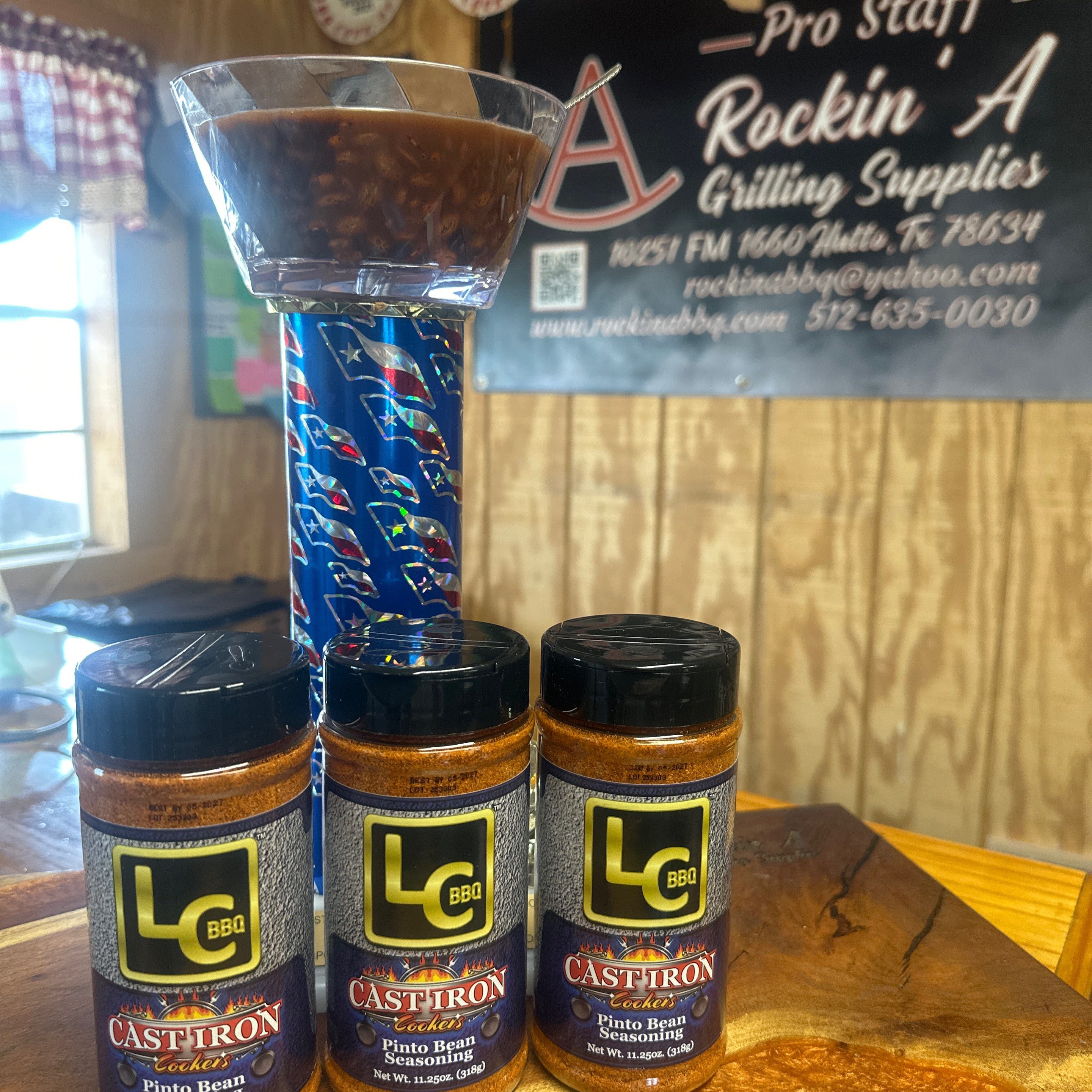LC BBQ Cast Iron Cookers Pinto Bean Seasoning - 11.25oz Shaker | Rockin ...