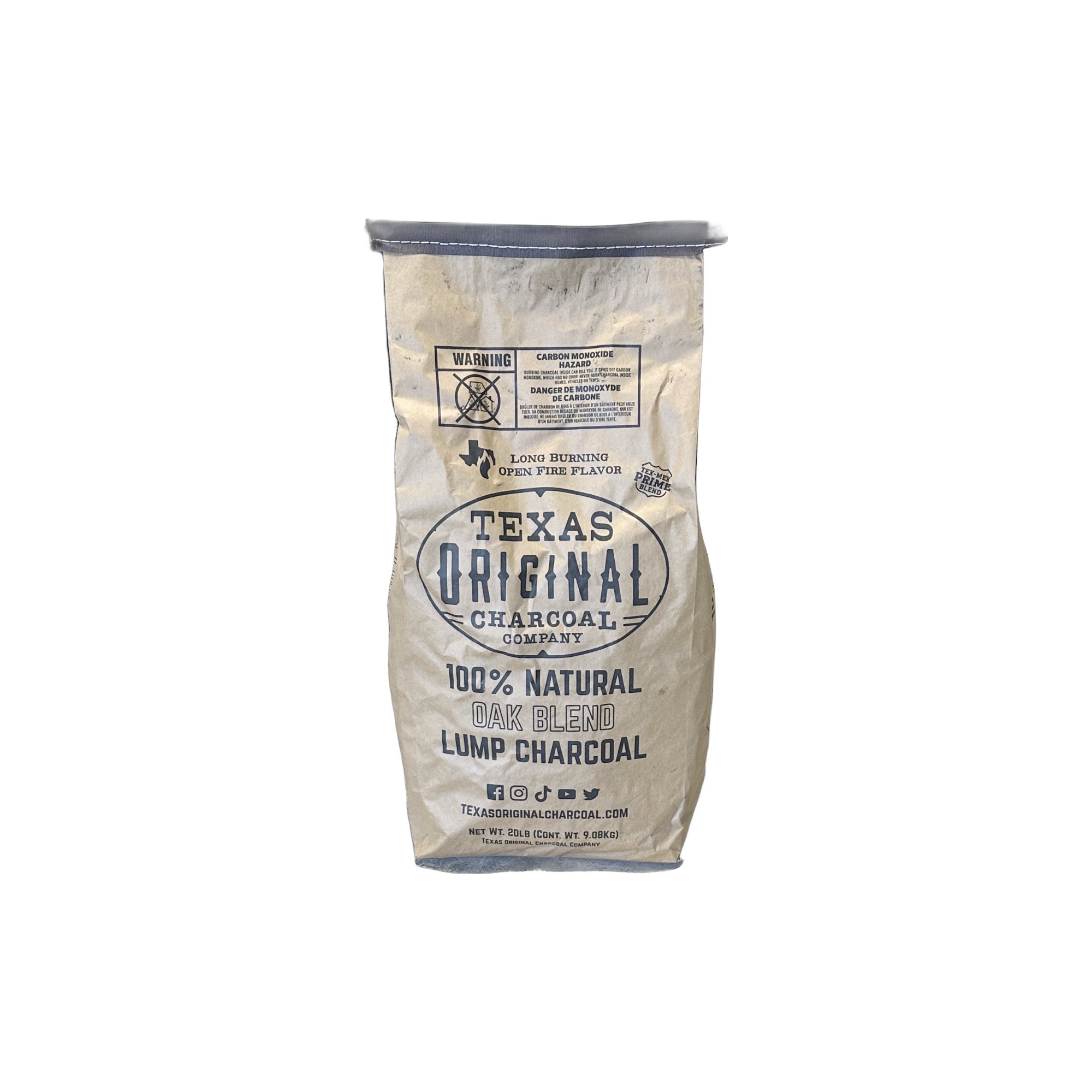 Texas Original Charcoal 100% Natural Oak Blend Lump Charcoal | Rockin A ...
